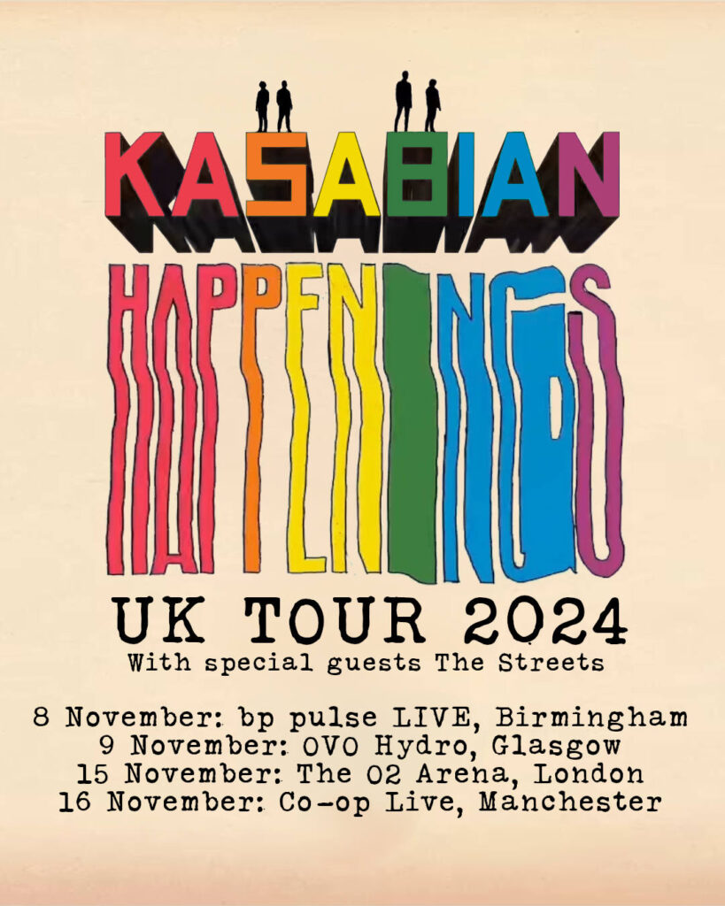 Kasabian announce Happenings UK arena tour : Kasabian Archive